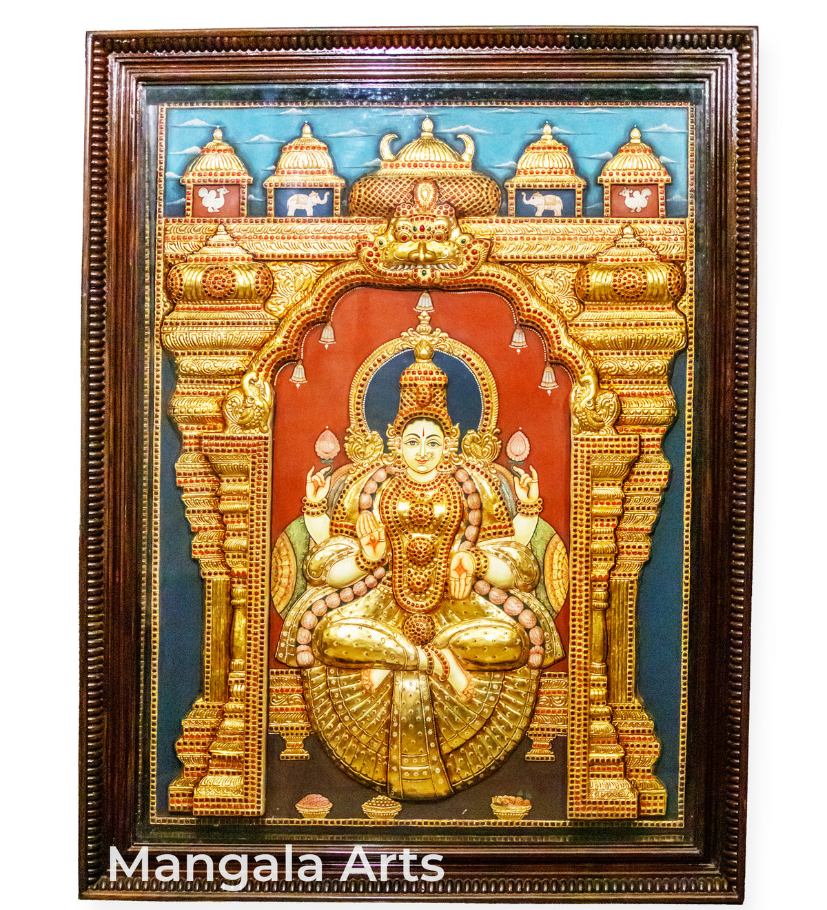 Mahalakshmi Antique 3D Tanjore Painting | Mangala Arts