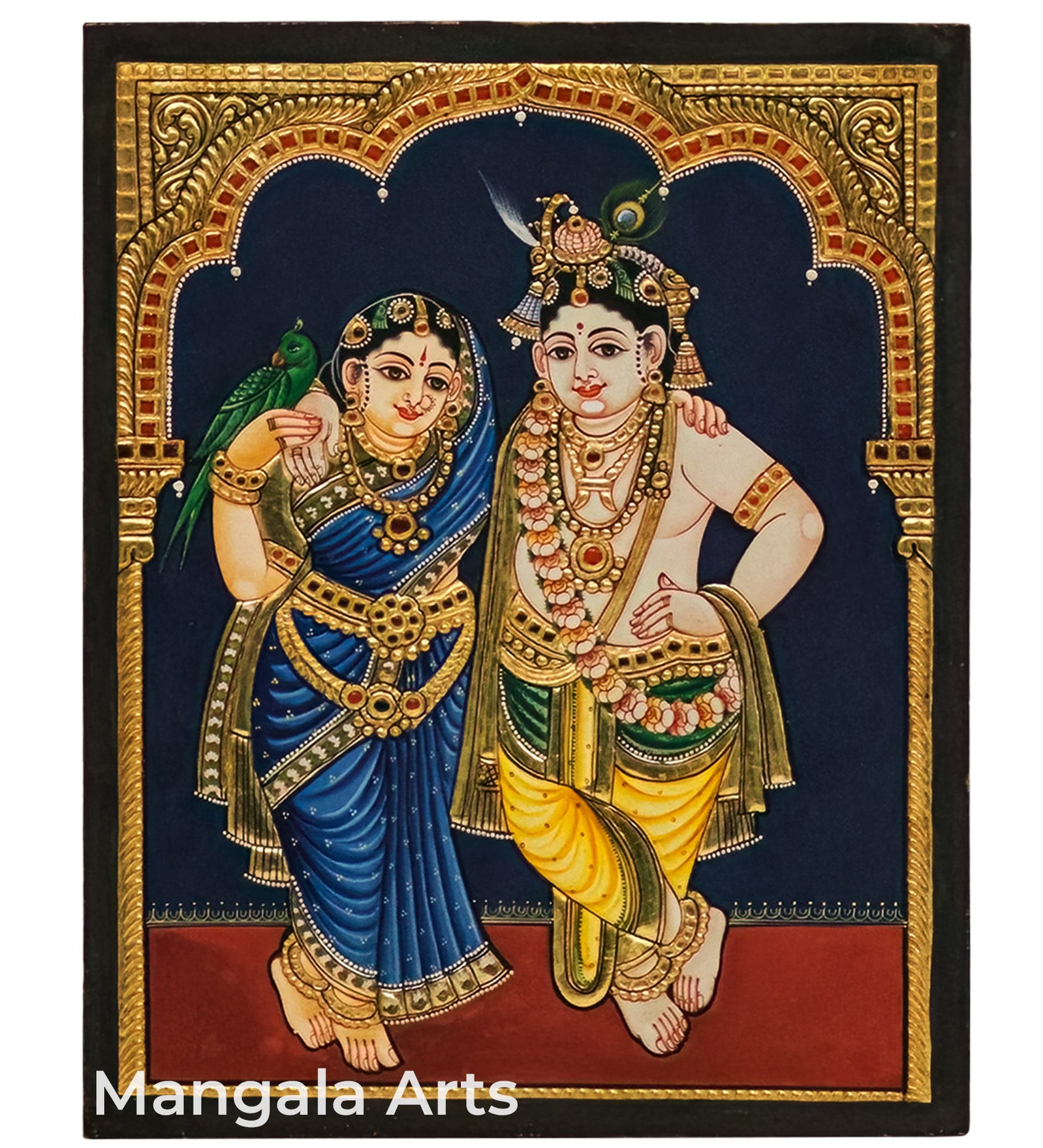 Buy Online Krishna Tanjore Painting | Mangala Arts