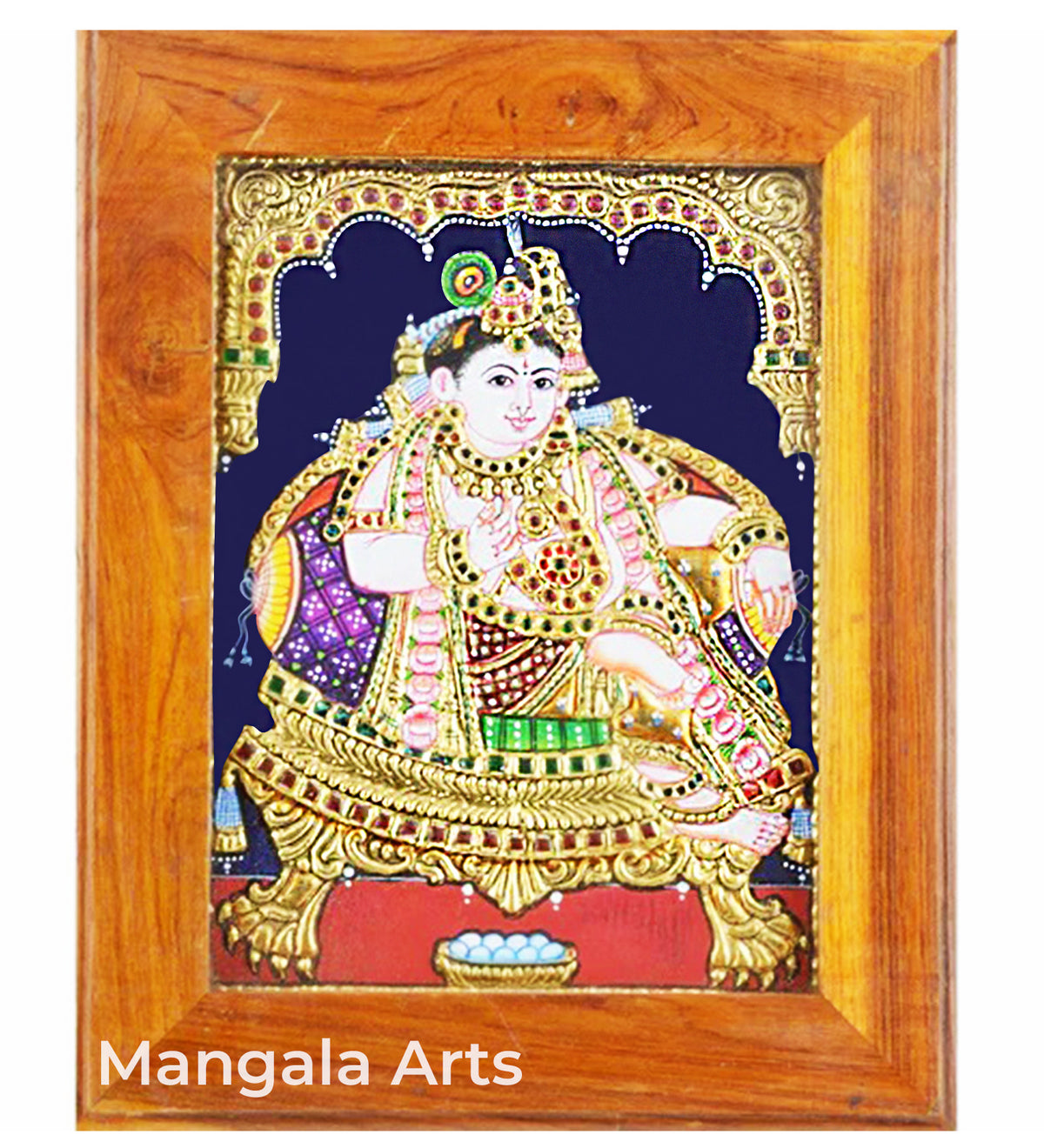 Durbar Krishna Tanjore Painting | Mangala Arts