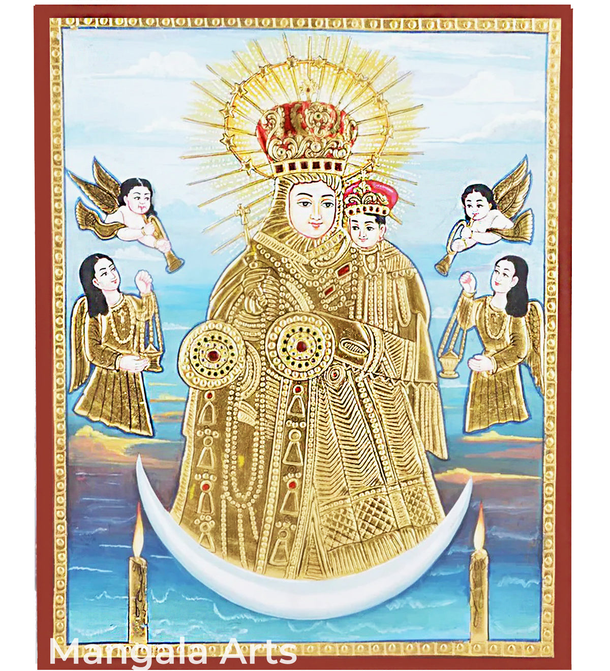 Mary Matha Tanjore Painting | Mangala Arts