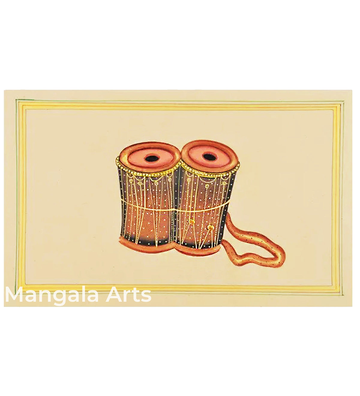 Mathalam Paper Gold Paint Tanjore Artwork Wall Decor | Mangala Arts