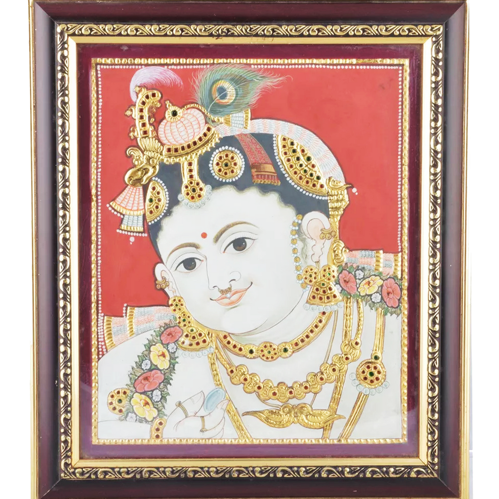 Buy Online Krishna Tanjore Painting | Mangala Arts